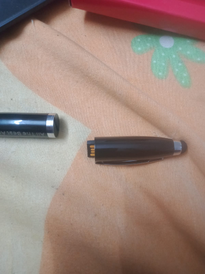 Buy Gloss Finish Black Pen with Custom Printed USB Pen Drive Online ...