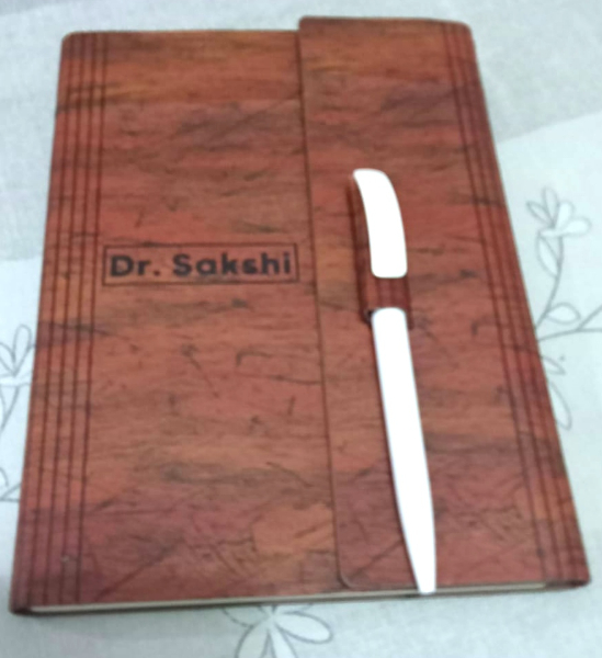 Customized Photo Printed Brown Diary with Pen Holder | yourPrint